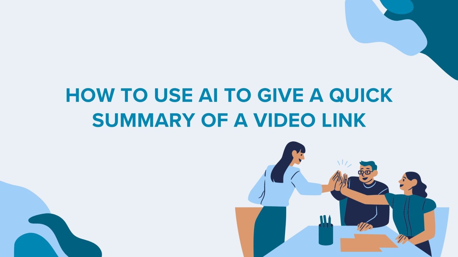 Comment utiliser l'IA pour donner un résumé rapide d'un lien vidéo - Vomo