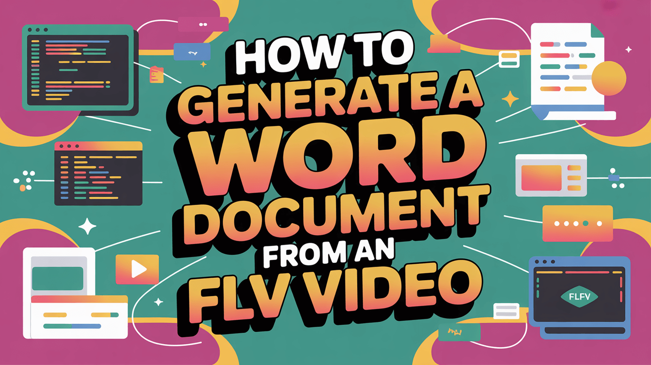 FLV 동영상에서 워드 문서 생성하는 방법