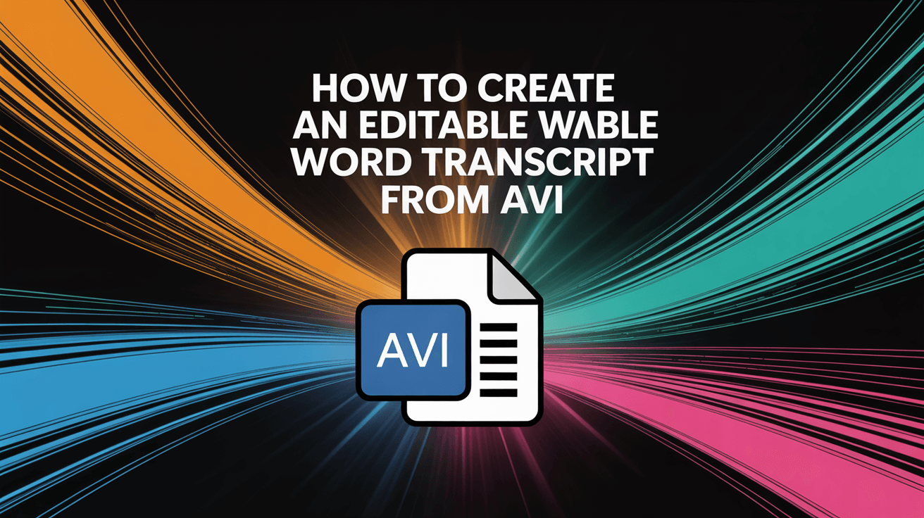 How to Create an Editable Word Transcript from AVI
